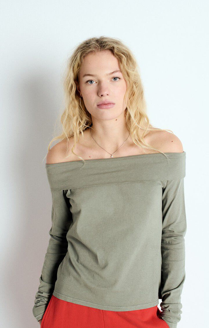 American Vintage L/S T-SHIRT Grey Green – Janine Edwards